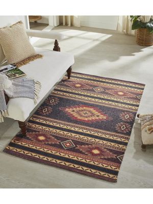 Buy Mona B Feet Ethnic Multi-Color Rug (3.5x5.5 Feet) Online