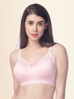 Buy Trylo Women Full Coverage Non Padded Bra Pink Online
