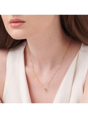 Buy Palmonas Women Small D Letter Necklace Online