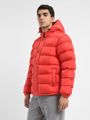 Buy Levi's Men Red Solid Regular Fit Puffer Jacket online