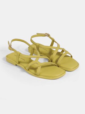 Buy Lemon & Pepper Green Casual Sandals (EURO 35) Online