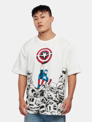 Buy The Souled Store Captain America Caps Shield Oversized T Shirts Online