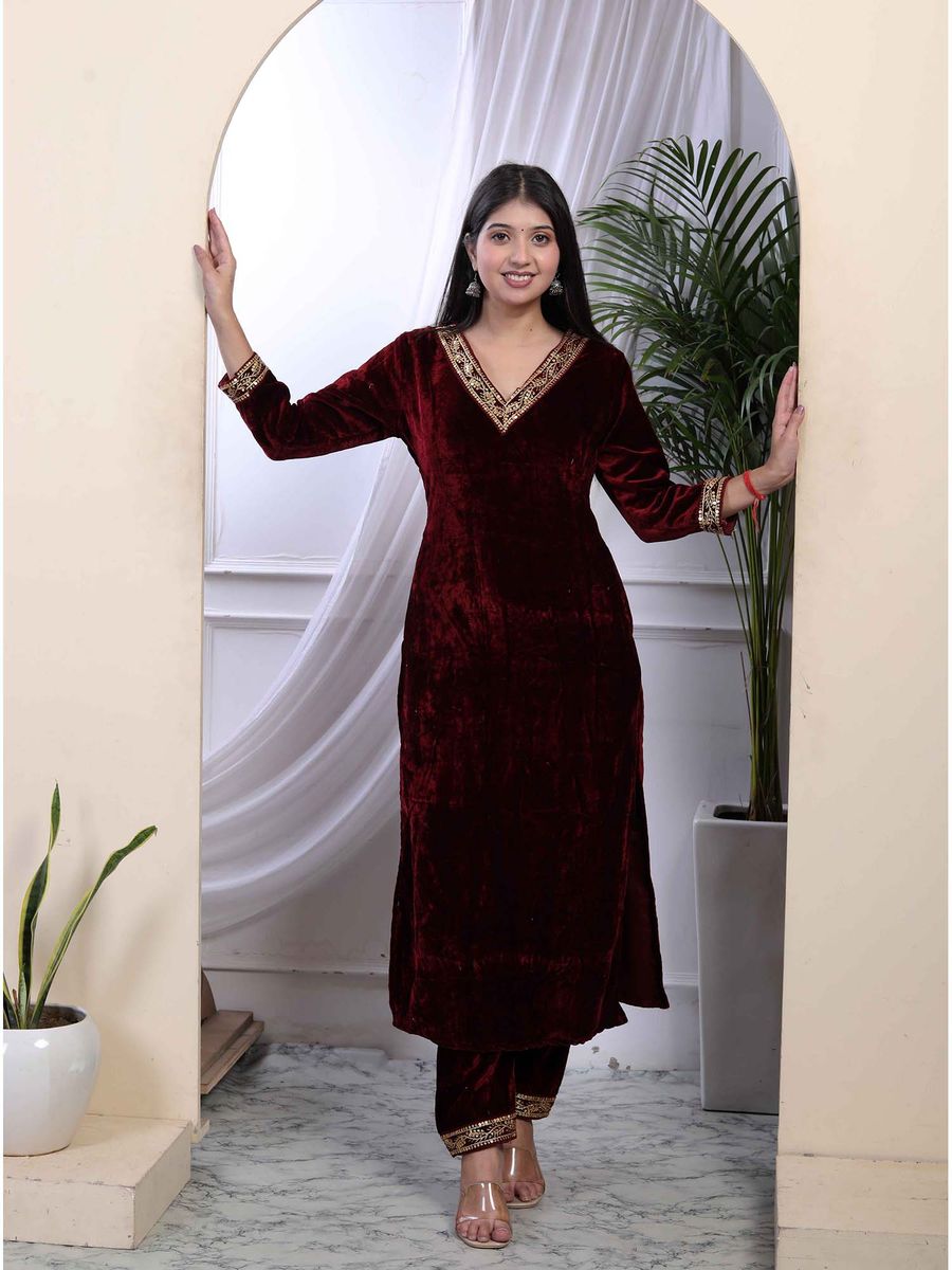 Buy Velvet Suit For Women Online in India At Discounts Above 70%