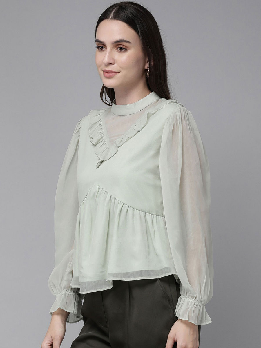 Buy High Neck Tops At Upto 80% Off | High Turtle Neck Tops For Women