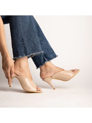 Buy Shoetopia Girls Beige Heels Online