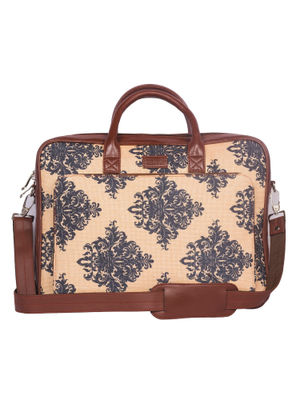 Buy Zouk Womens Handcrafted Pink Printed Laptop Bag for 15.6 Inch ...