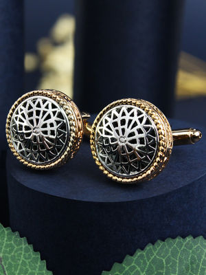 Buy PELUCHE Laser Cut Tribal Art Cufflinks for Men Online