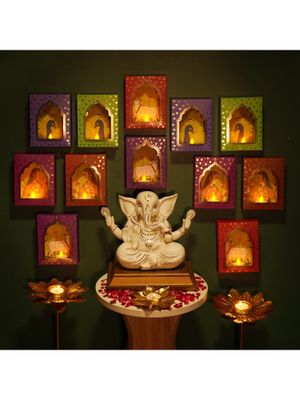 Buy Island Rangoli Deep Dwar (Set Of 12) Festive Decor Online