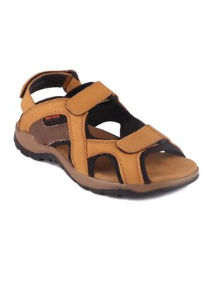 Buy Red Chief Tan Leather Casual Sandals For Men Online