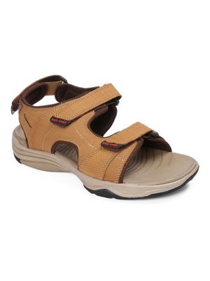Buy Red Chief Tan Leather Casual Sandals For Men Online