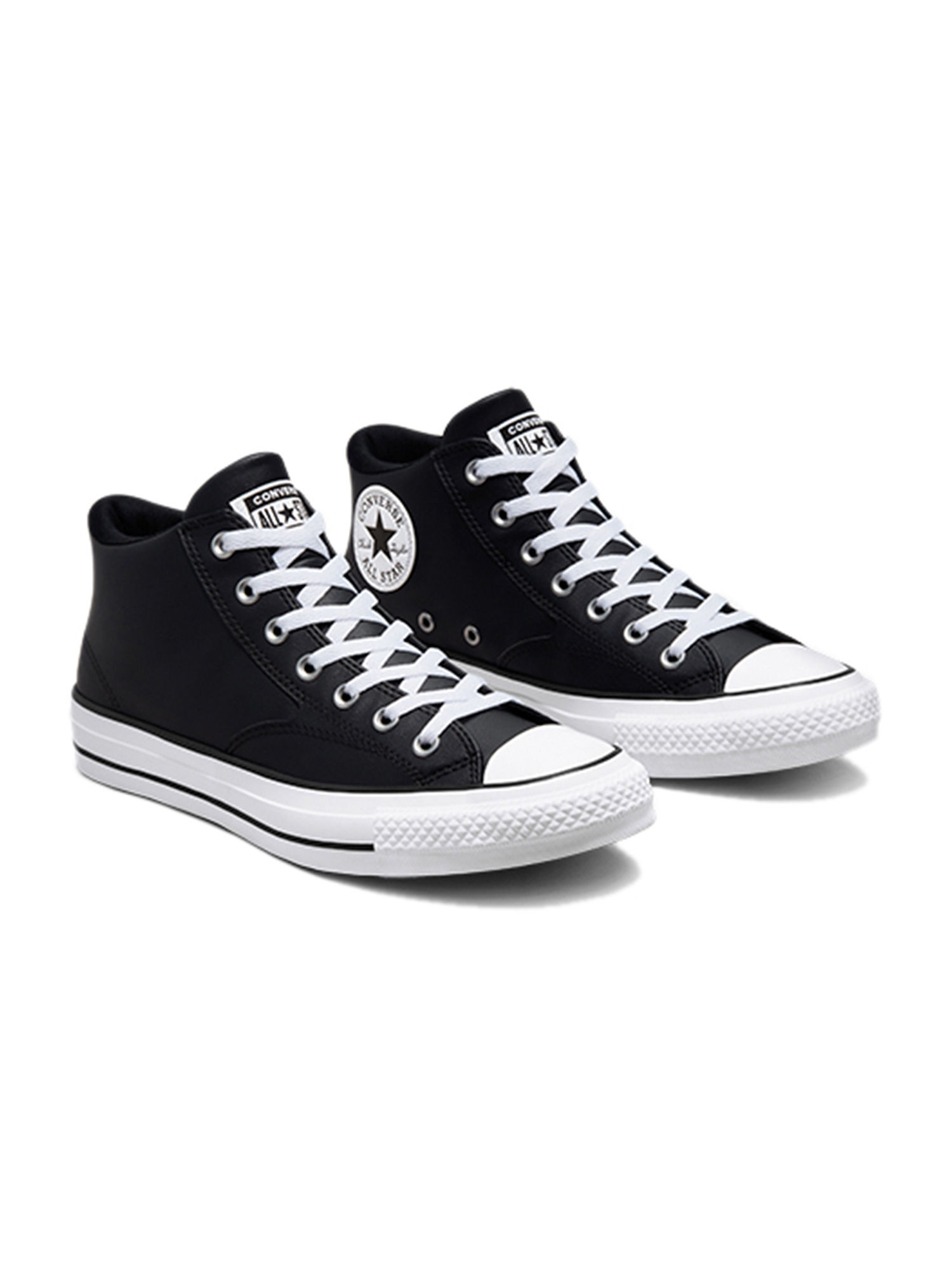 Buy Converse Mens Chuck Taylor All Star Malden Street Faux Leather Black Mid Top Sneakers UK 3 Online
