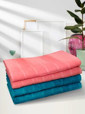 Buy KOPA Reversible One Side Terry 100% Cotton Towel 4pc Mix Set ...