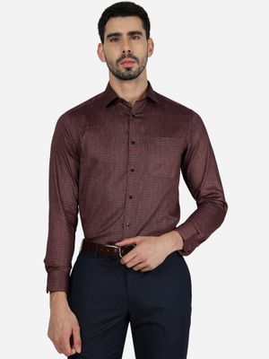 Metal Formal Shirts : Buy Metal Men 100% Cotton Printed Copper Brown ...