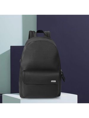 Buy VENEER Unisex Solid Black Backpack (M) Online