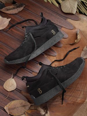 Buy SOLETHREADS Calvin Black Solid Men Sneakers Online