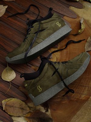 Buy SOLETHREADS Calvin Olive Solid Men Sneakers Online