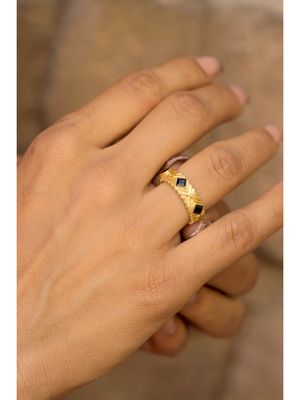 Buy Perfectly Average Black Diamond Textured Ring online