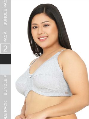 Buy Curvy Love Plus Size Full Coverage Everyday Bra (Pack of 2) (38C) Online