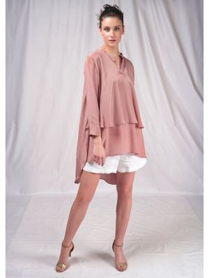 Buy Seesa Mocha Mousse Layered Top Online