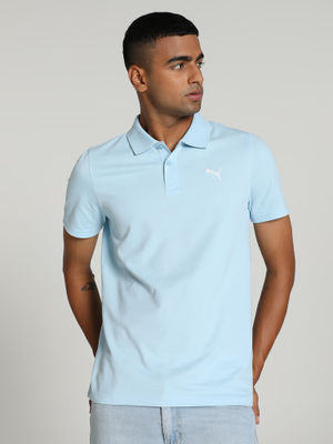 Buy Puma Mens Logo Blue Polo T-Shirt Online