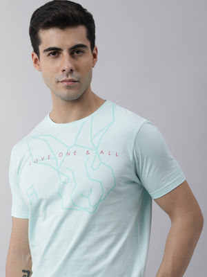 Rare Rabbit T-Shirts : Buy Rare Rabbit Aqua Casual Tshirts Online ...