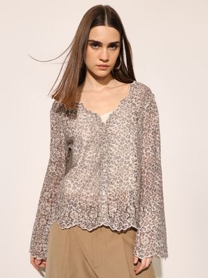 Buy ONLY Women Multi-Color V-Neck Top (XS) Online