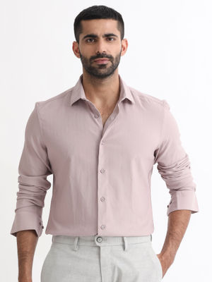 Buy Rare Rabbit Me Pastel Purple Solid Shirt Online