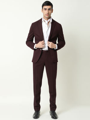 Rare Rabbit Suits : Buy Rare Rabbit Zandro Primary Maroon Solid 2 Piece ...