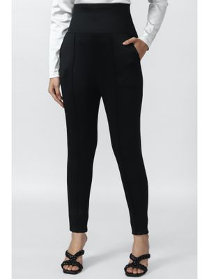 Buy Forever 21 Black Solid Pants Online