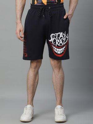 Buy Free Authority Joker Printed Regular Fit Shorts For Men Online