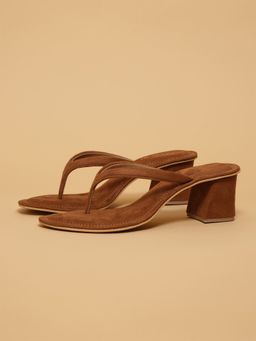 Buy Eridani Danie Black Slip On Sandal Heels Online