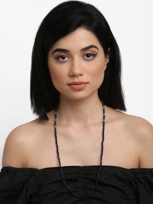 Buy RUBY RAANG STUDIO Gold-Toned Turquoise Beaded Mask Chain Online