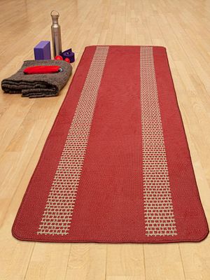 Buy Saral Home Hand Woven Microfiber Washable Yoga Mat-Red-70X170 Cm Online