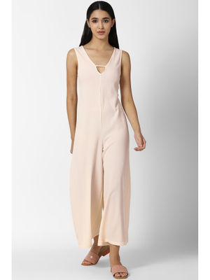 Buy Forever 21 Beige Textured Jumpsuits Online