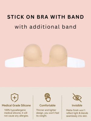 Buy WomanLikeU Stick On Bra with Band (32A) Online