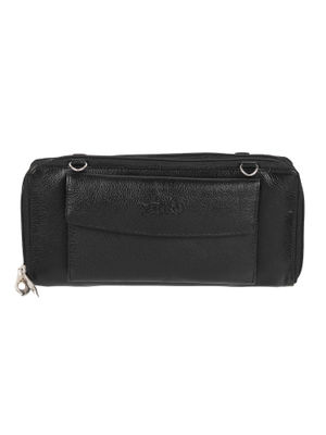 Buy Metro Black Solid Leather Wallet Online
