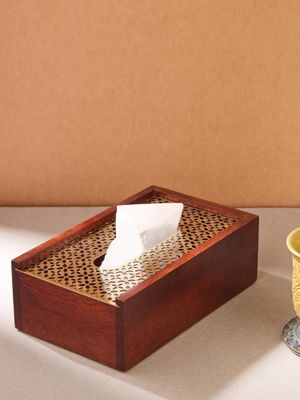 Buy Fabindia Multi Wood Tissue Box Online