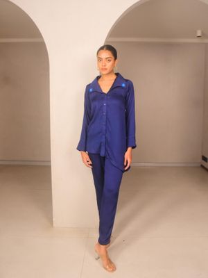 Buy WHY SO BLUE Selene Modal Blue Co-Ord Set (XS) Online