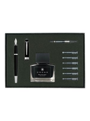 Buy Cross Bailey Black Lacquer Fountain Pen Gift Set Online