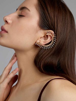 Buy SOHI Womens White Stone Ear Cuff Online