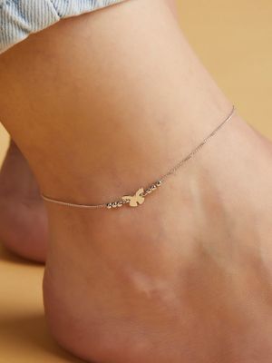 Buy Zavya Minimalistic Butterfly 925 Sterling Silver Anklet Online