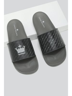 Buy Louis Philippe Grey Sliders Online