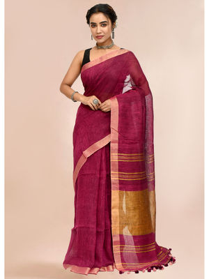 ALL SILKS handloom_sarees_women_indianwear : Buy ALL SILKS Pink Matka ...