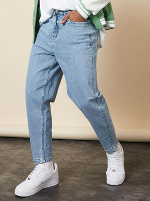 Buy Styli Balloon Fit Jeans With Pocket Construct Blue Online