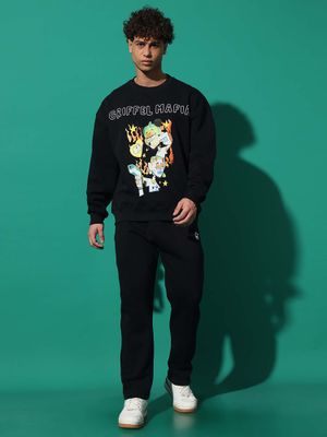 Buy Griffel Mafia Oversized Black Sweatshirt and Trackpant (Set of 2 ...