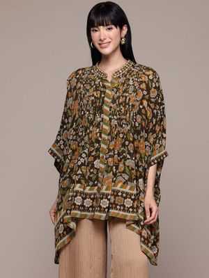 Buy Ritu Kumar Brown Flora Kurti (S) Online
