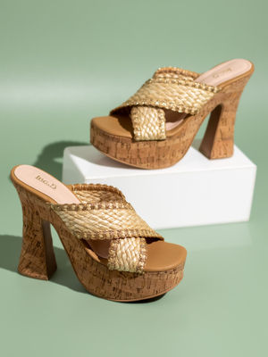 Buy Inc.5 Women Beige Party Sandal Heels online