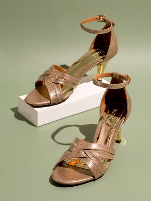 Buy Inc.5 Women Gold Party Sandal Heels Online
