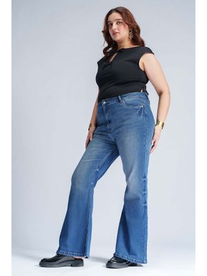Buy FREAKINS Indigo Inlet Curve Bootcut Jeans (36) Online