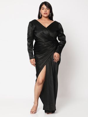 Buy Curves By MISH Wrap Style Maxi Dress Online
